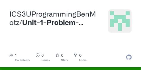Github Ics3uprogrammingbenmotzunit 1 Problem Solving