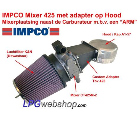 Impco Lpg Engine Conversion Kit Model E Reducer 425 Mixer Arm Carb