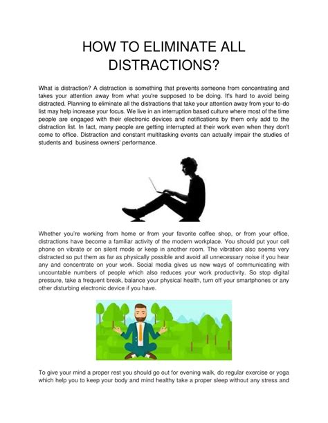 Ppt How To Eliminate All Distractions Powerpoint Presentation Free Download Id 10206148