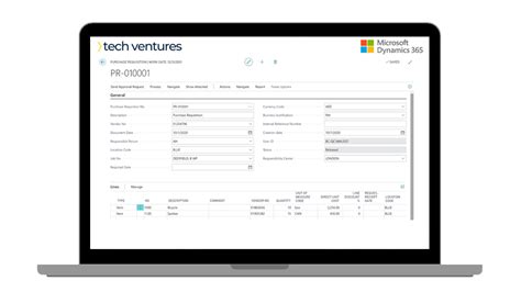 Microsoft Dynamics 365 Business Central Purchase Requisition