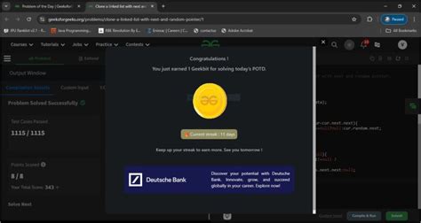 Vibha Gupta On Linkedin Geekstreak2024 Geekstreak2024 Deutschebank Linkedlist