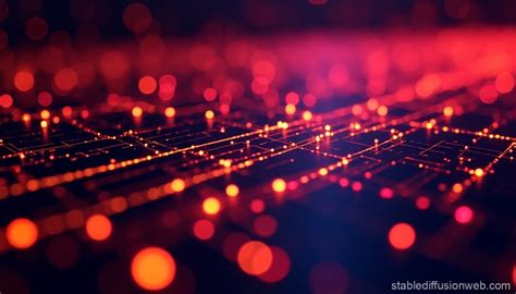 Binary Code Motherboard Glow Stable Diffusion Online