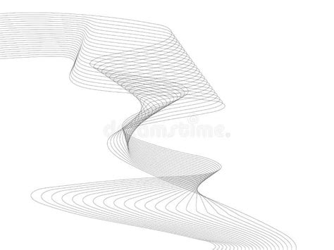 Abstract Wave Element For Design Digital Frequency Track Equalizer Stylized Line Art