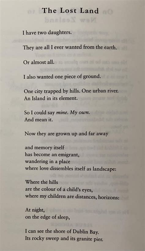 Poem The Lost Land By Eavan Boland Rpoetry