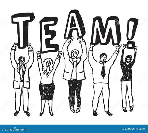 Teamwork Clipart Black And White