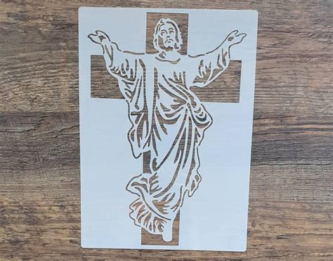 Jesus Christ Stencil Outline Svg Vector Cut File For Etsy Canada