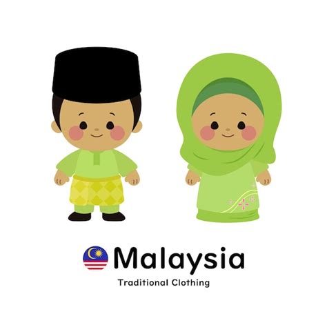 Traditional Malay Attire Vectors And Illustrations For Free Download