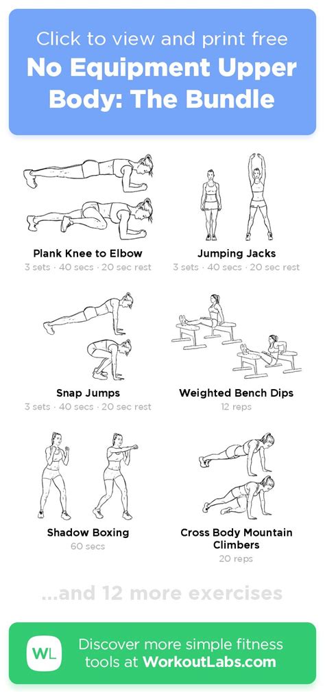 No Equipment Upper Body The Bundle · Workoutlabs Fit Free Workouts