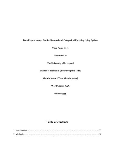Data Preprocessing Outlier Removal And Categorical Encoding Pdf
