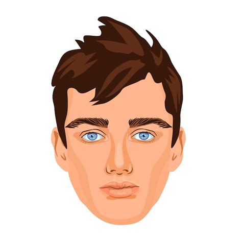 Premium Vector Handsome Man Portrait Isolated On White Background