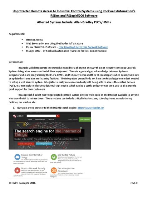 allen bradley plc unprotected remote access using rslinx and rslogix