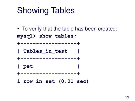 ppt mysql fundamentals queries tables and database management