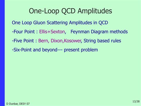Ppt Loop Calculations Of Amplitudes With Many Legs Powerpoint