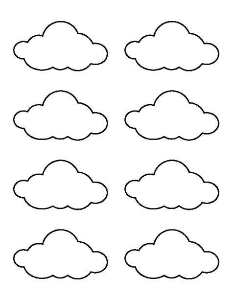 Printable Small Cloud Template Cloud Template Small Clouds Crafts