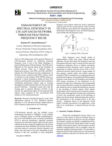 Pdf Enhancement Of Spectral Efficiency In Lte Advanced Network Through Fractional Frequency Reuse