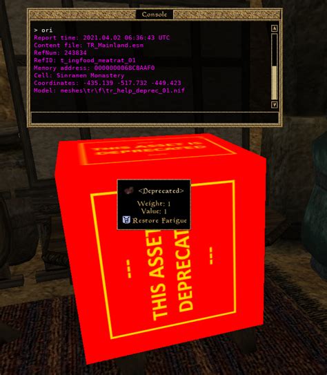 Deprecated Asset In Sinramen Tamriel Rebuilt