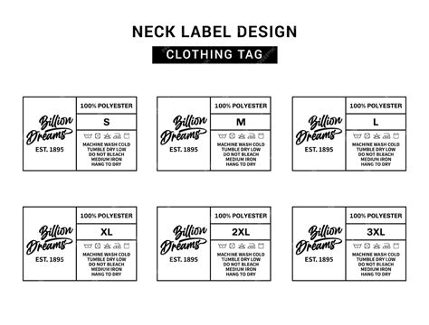 Premium Vector Neck Label Template For Clothing Brand Vector Eps