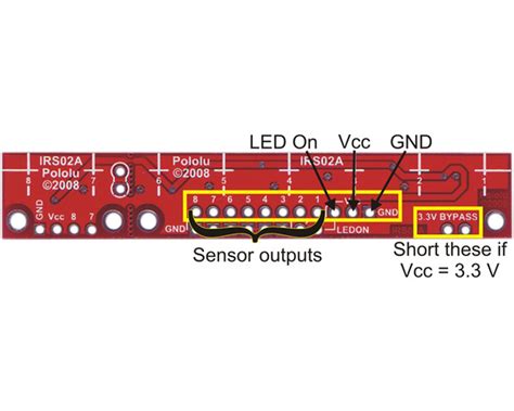 Qtr 8a Reflectance Sensor Array Pololu Rc Juampa