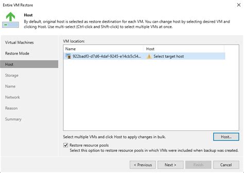 step 4 specify target host veeam backup for proxmox ve