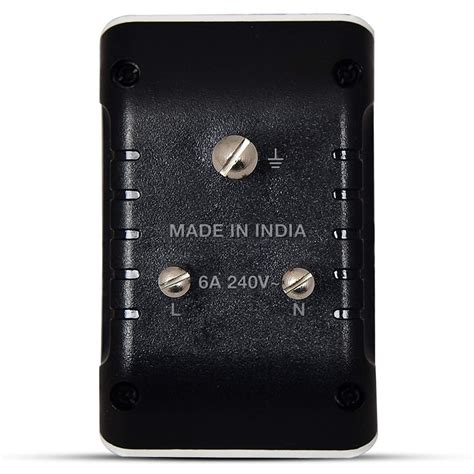 Abs Plastic Microtek 3 Pin Universal Multi Plug Adaptor For Home And Office White And Black At