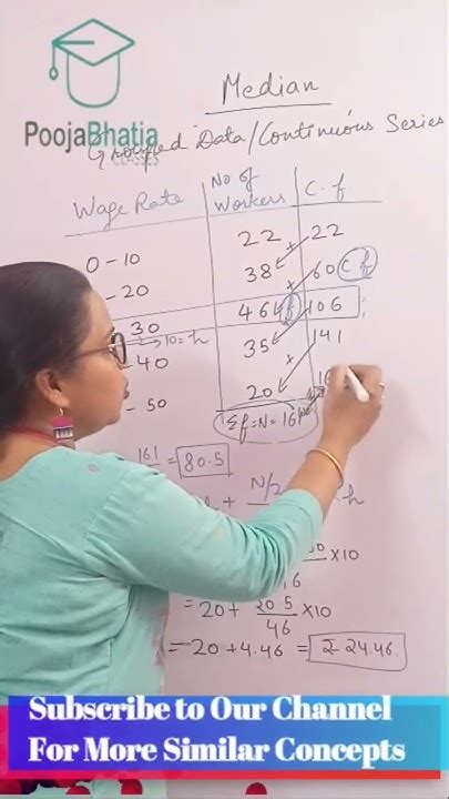 Median Of Groupedcontinuous Data Maths And Economics Concepts In 1