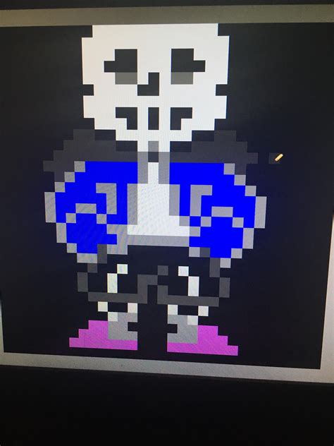 making a sans sprite with the most limiting sprite program i know r