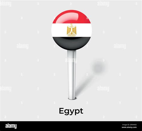 Egypt Country Flag Pin Map Marker Stock Vector Image And Art Alamy