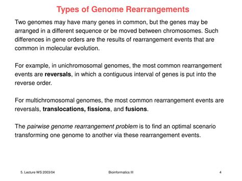 Ppt Genome Rearrangements Powerpoint Presentation Free Download Id4415415
