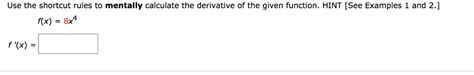 Solved Use The Shortcut Rules To Mentally Calculate The