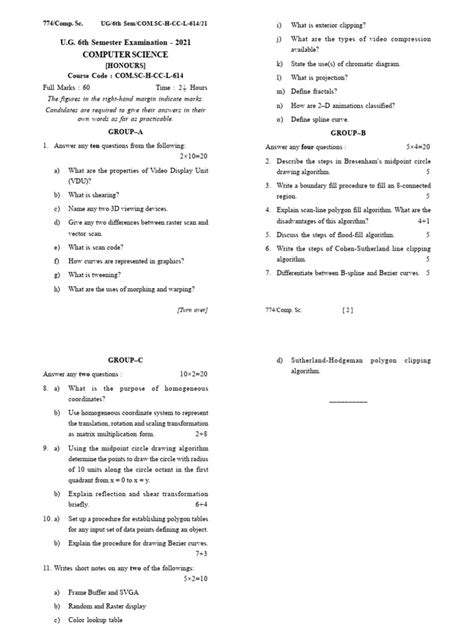 Cs 2021 Computer Graphics Pdf