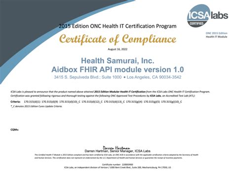 Onc Certified Fhir® Api §170 315 G 10