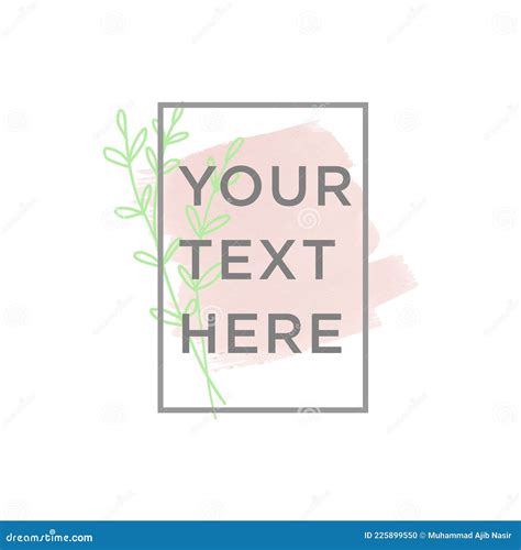 Feminime Logo Templatehand Drawn Style Stock Vector Illustration Of