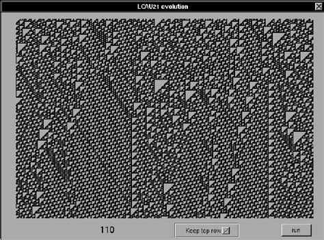 Common Evolution Of The Automaton Rule 110 Download Scientific Diagram