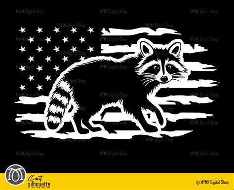 Mapache Svg Mapache Us Flag Svg Trash Panda Svg Svg Png Cricut