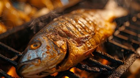 Premium Photo Whole Fish Fried Cooking On Grill Oil Pan Banner