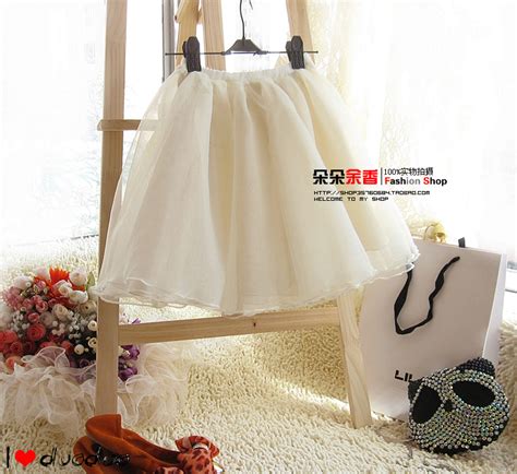 复古甜美公主欧根纱蓬蓬短裙 半身裙 百搭短 高清图片，堆糖，美图壁纸兴趣社区