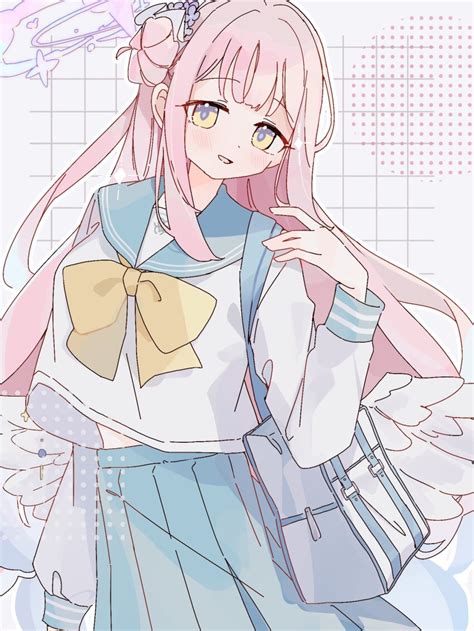 Rco As Mika Blue Archive Blue Archive Highres 1girl Alternate Costume Bag Blue Sailor