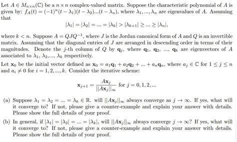 Let A∈mn×nc Be A N×n Complex Valued Matrix Suppose
