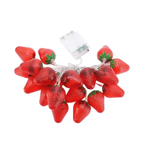 Casafun 78 7 Inches Strawberry String Lights Led Fairy Lights Fruit