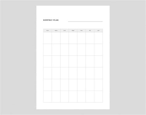 Calendario Mensual Vertical Imprimible