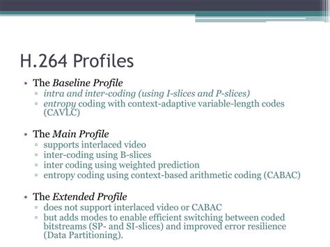 ppt overview of the h 264 avc video coding standard powerpoint