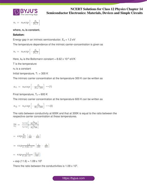 Ncert Solutions Class 12 Physics Chapter 14 Semiconductor Electronics Materials Devices And