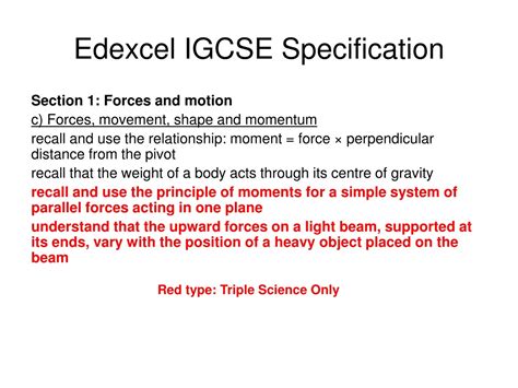 Ppt Edexcel Igcse Physics 1 5 The Turning Effect Of Forces Powerpoint