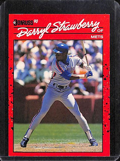 1990 Donruss Darryl Strawberry Error Baseball Card 235 Error Card Fiinr Auctions