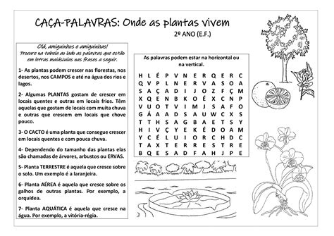 Passatempos Em Ciências E Meio Ambiente CaÇa Palavras Onde As