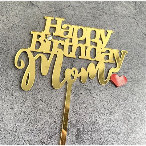 Jual Topper Cake Hbd Mama Happy Birthday Mama Shopee Indonesia