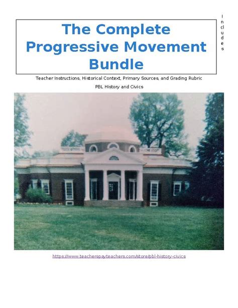 The Complete Progressive Movement Bundle By Pbl History And Civics