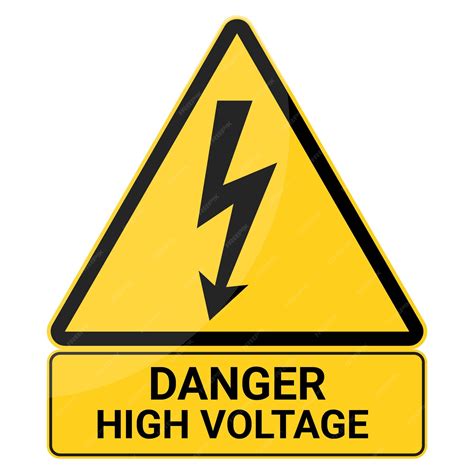 Premium Vector Warning Sign Danger High Voltage Vector