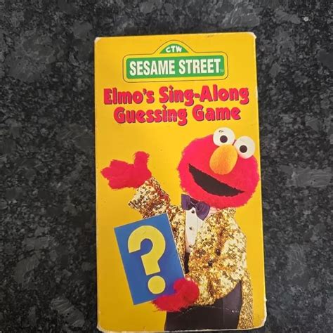 Sesame Street Elmos Sing Along Guessing Game Vhs 1996 Rare Oop