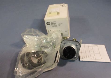 Allen Bradley Black Flush Head Push Button 1 No Series T 800t A2d1